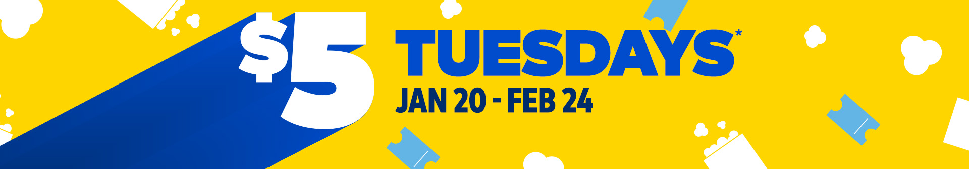 Cineplex.com | $5 Tuesdays: $5 Movie Tickets & Popcorn